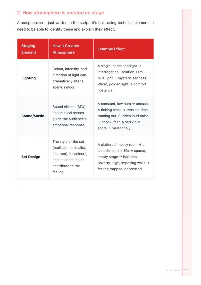 atmosphere examples drama