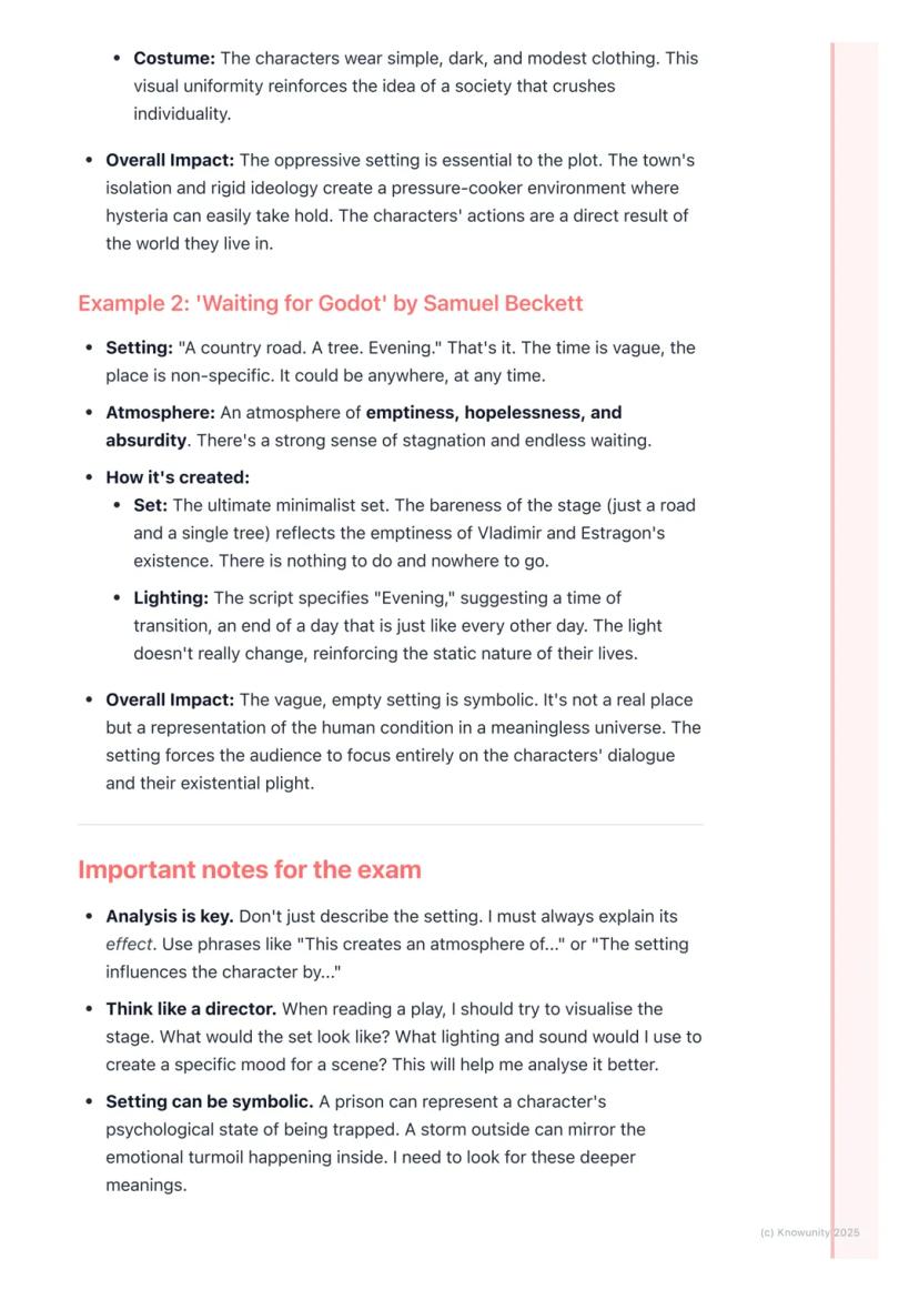 atmosphere examples drama